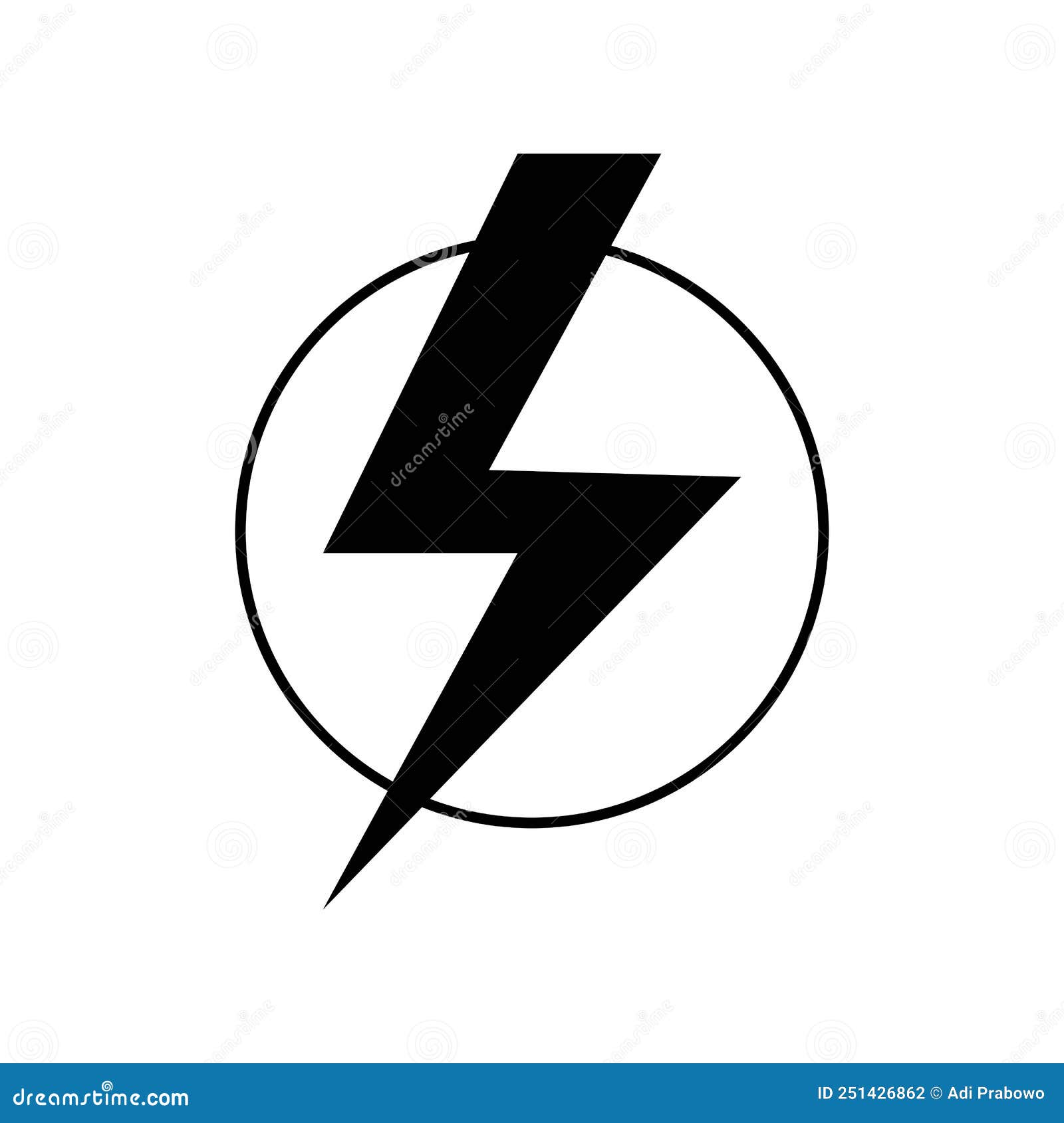 Electrical Voltage Icon Logo Vector Design Stock Vector - Illustration ...