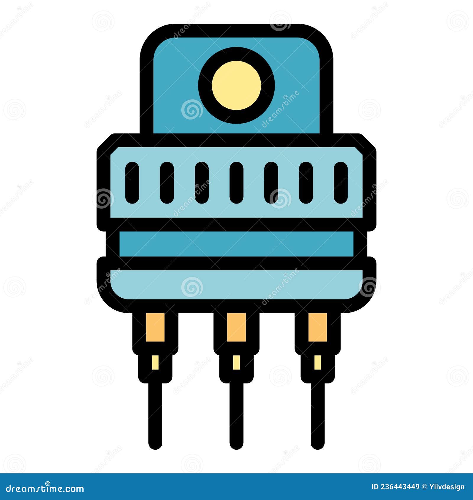 Electrical Voltage Regulator Icon Color Outline Vector Stock Vector ...