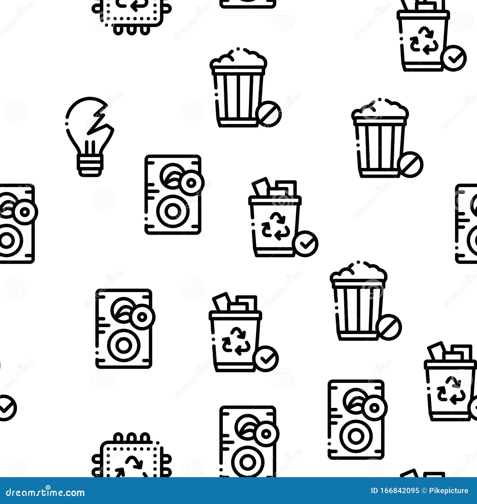 Electrical Waste Symbols Collection Cartoon Vector | CartoonDealer.com ...