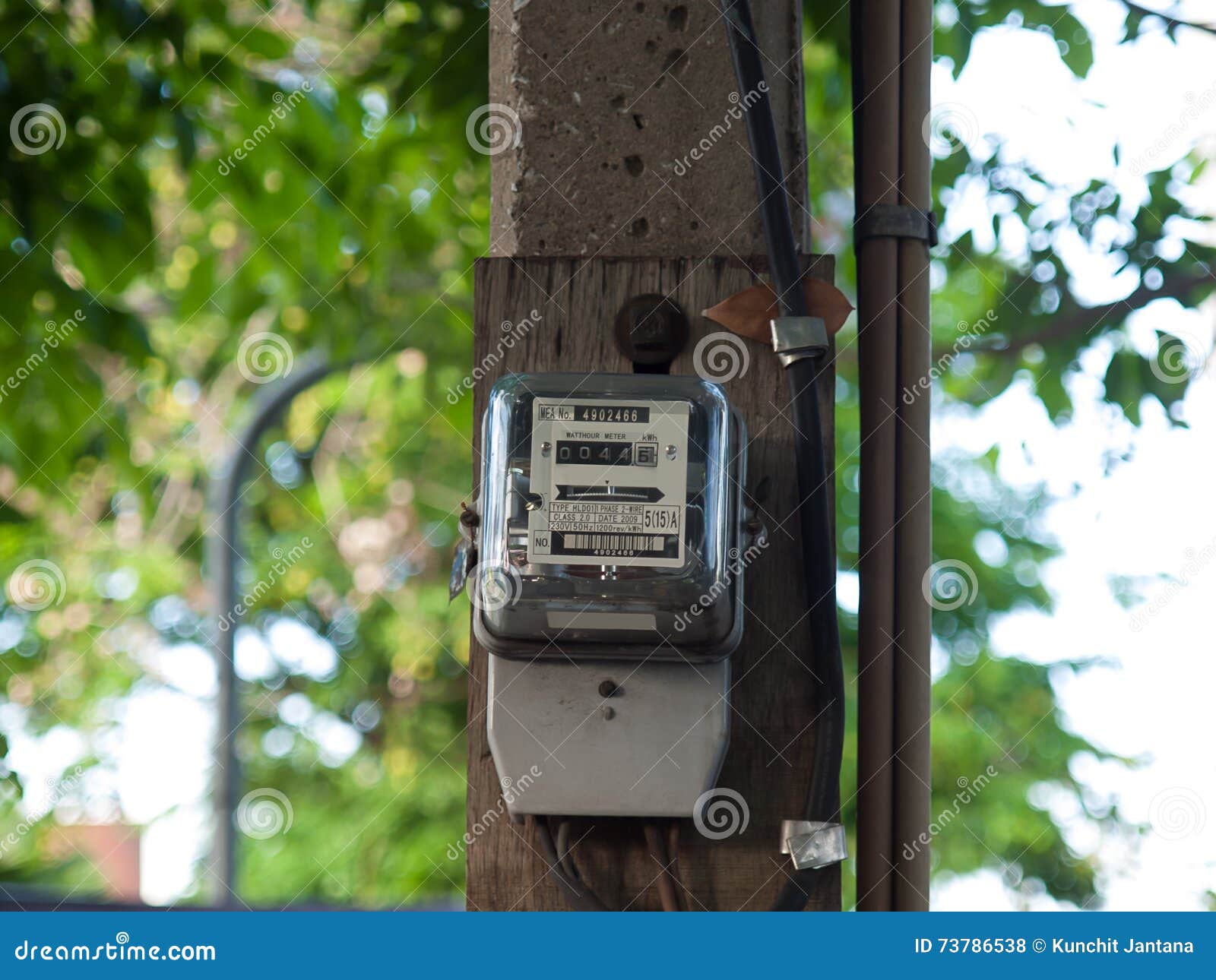 Electrical watts meter stock photo. Image of device, bill - 73786538