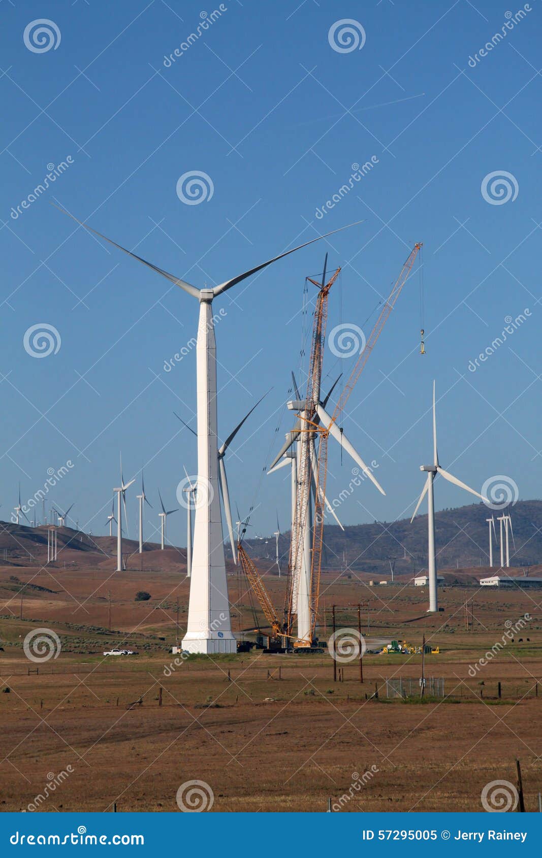Electrical Windmill Being Built Stock Image - Image of electricity ...