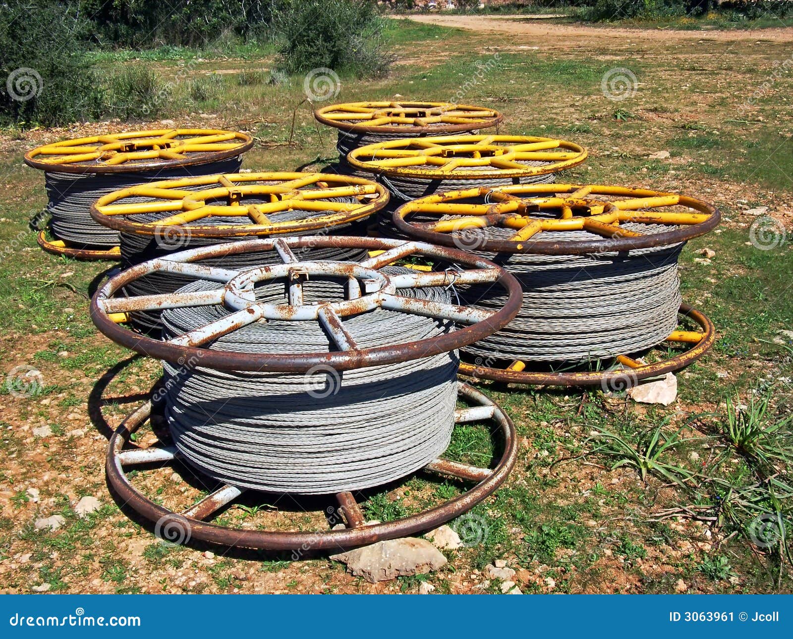 Electrical Wire bobbins stock image. Image of copper, industry - 3063961
