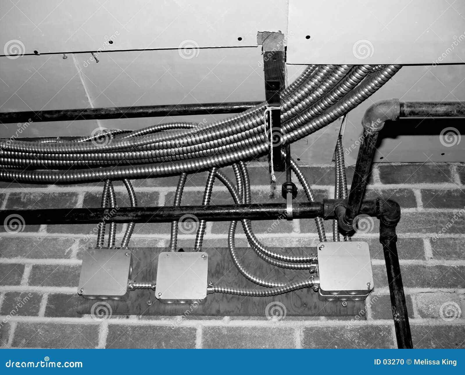 Electrical Wire in Building Stock Photo - Image of pipe, equipment: 3270