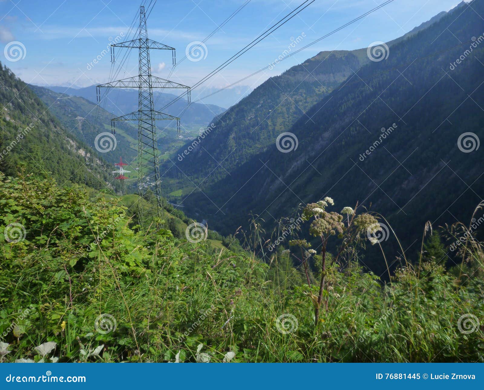 Electrical Wire Column Alpine Landscape Stock Photos - Free & Royalty ...