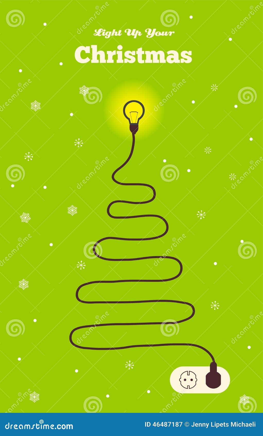 Electrical Wire Creates a Christmas Tree. Save the Trees Stock ...