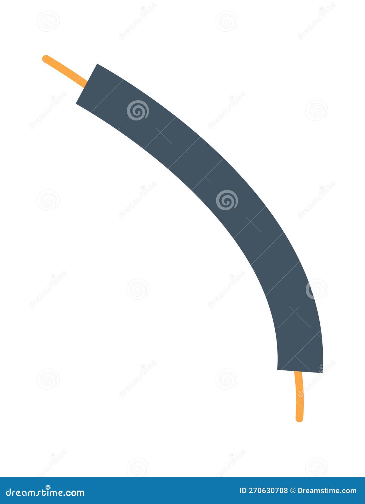 Electrical Wire Flat Illustration Conducts Electricity Stock Vector ...