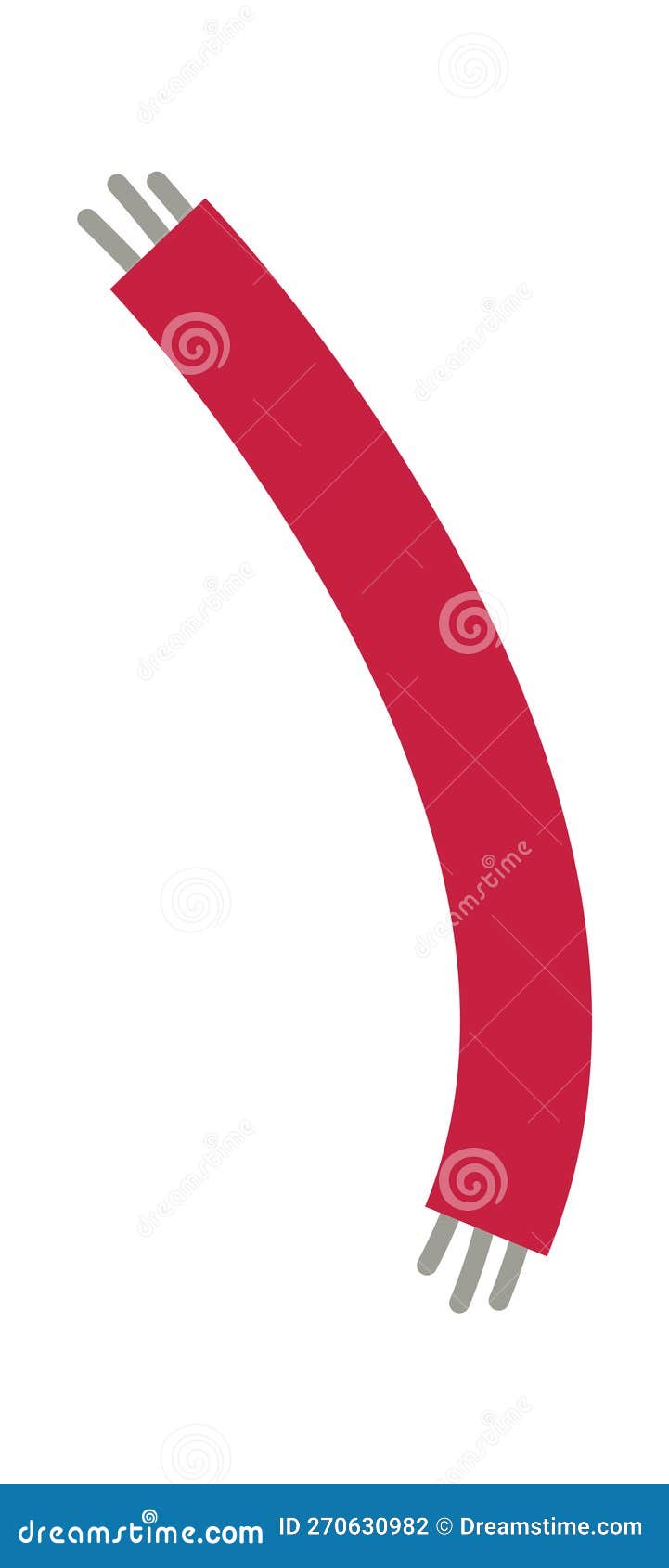 Electrical Wire Flat Illustration Conducts Electricity Stock Vector ...