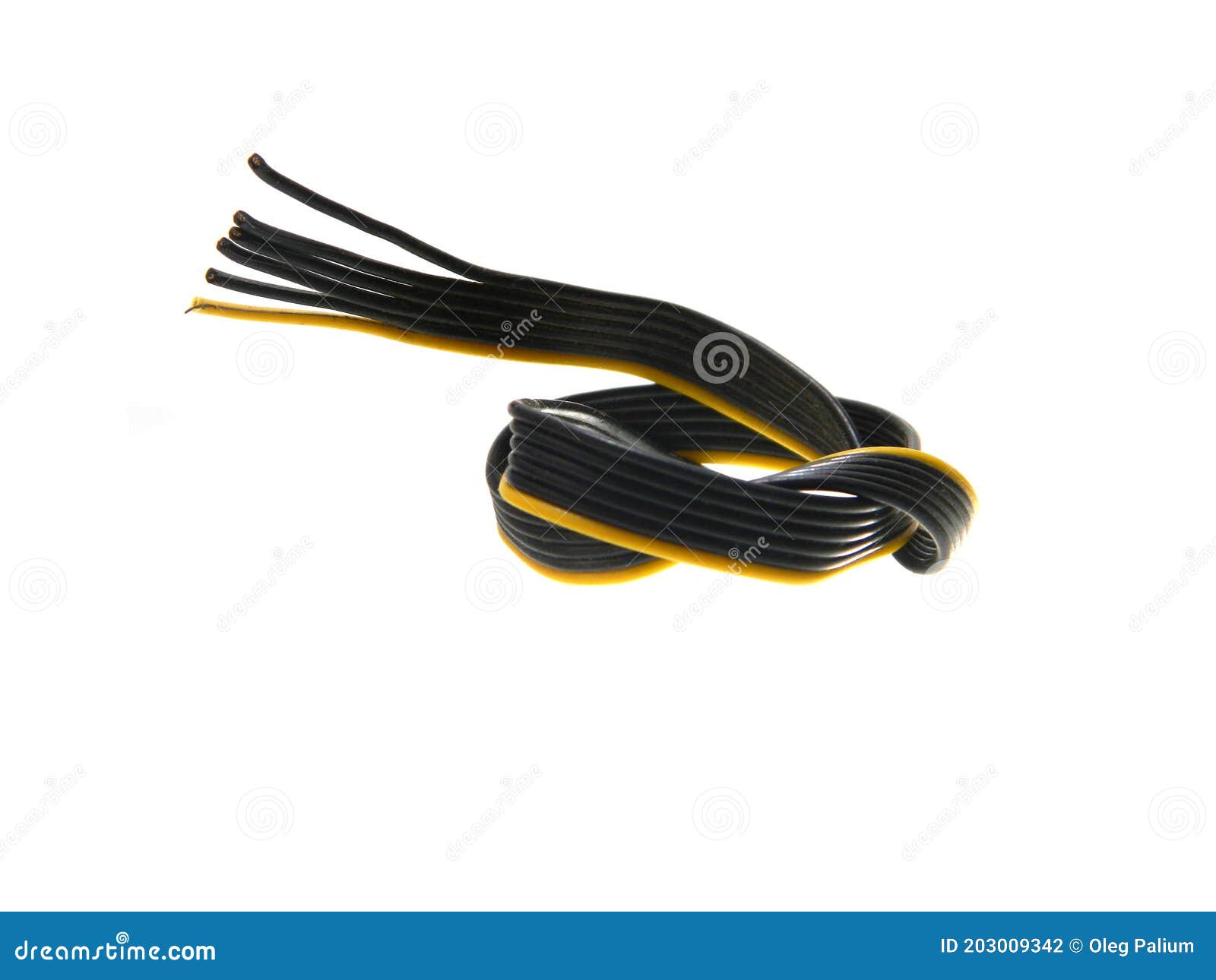 Electrical Wire Isolated on White Background Stock Photo - Image of ...