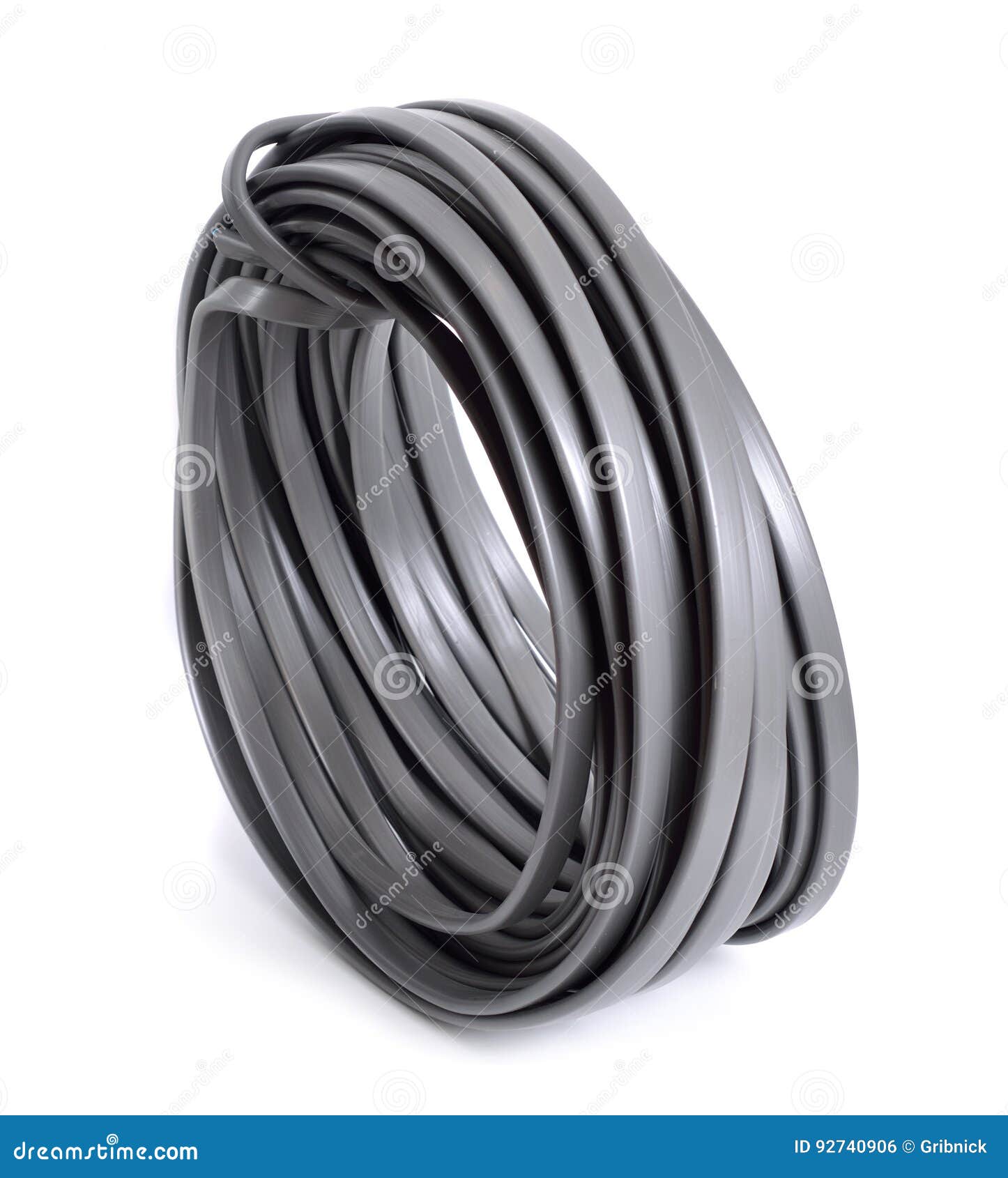 Electrical Wire Isolated on White Background. Stock Photo - Image of ...