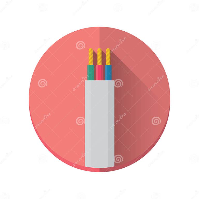 Electrical Wire. Vector Illustration Decorative Design Stock Vector ...