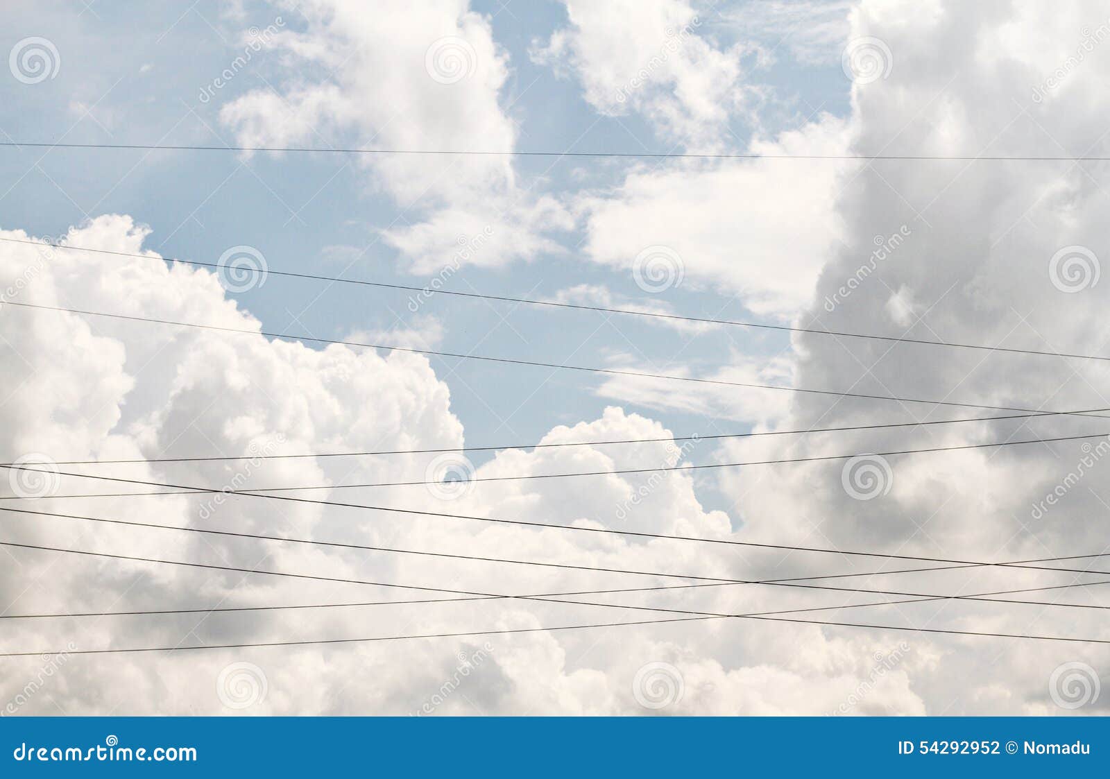 Electrical Wires Across the Sky Stock Photo - Image of nature ...