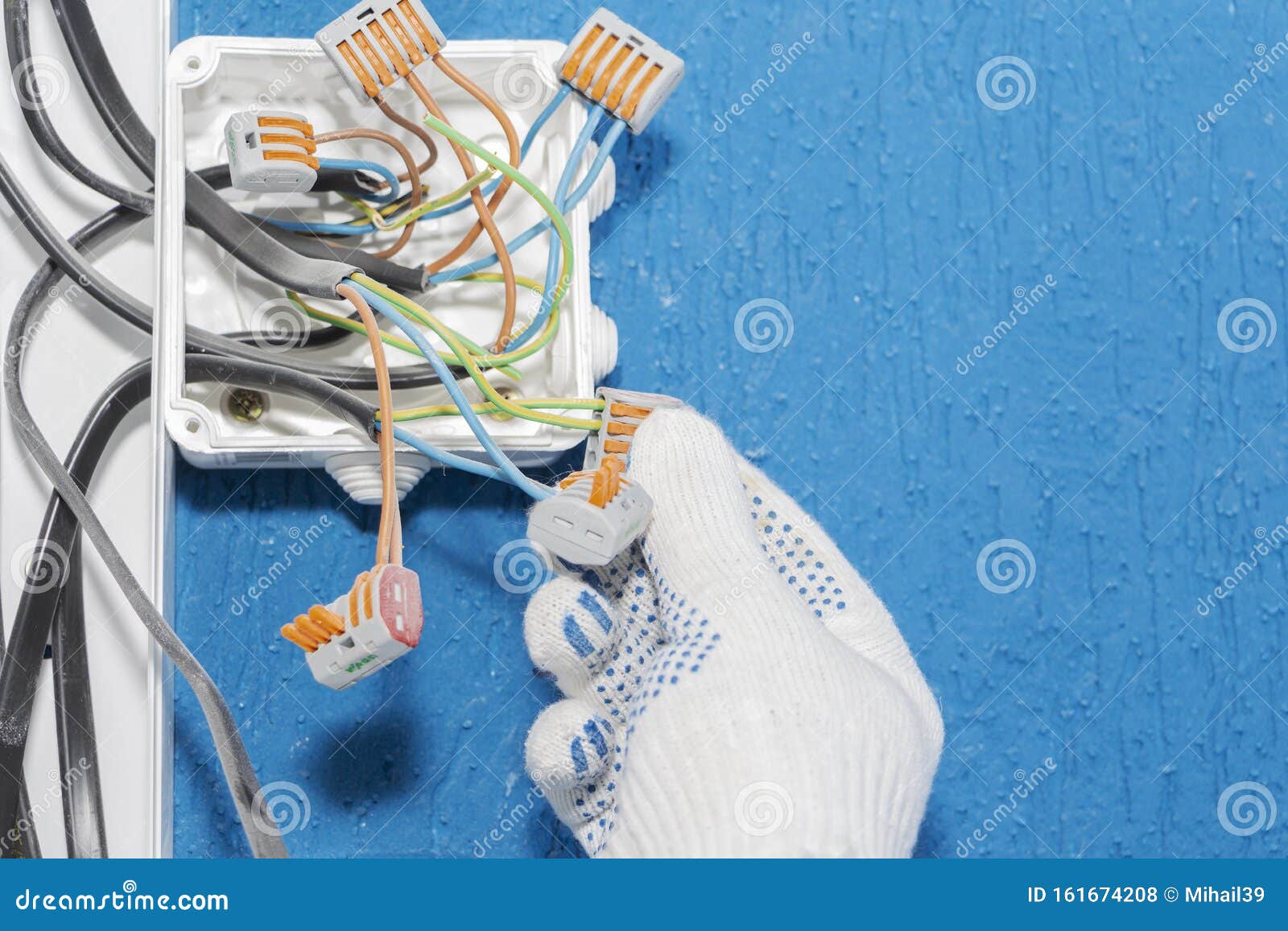 Electrical Wires in the Box. Wires without Insulation Stock Photo ...