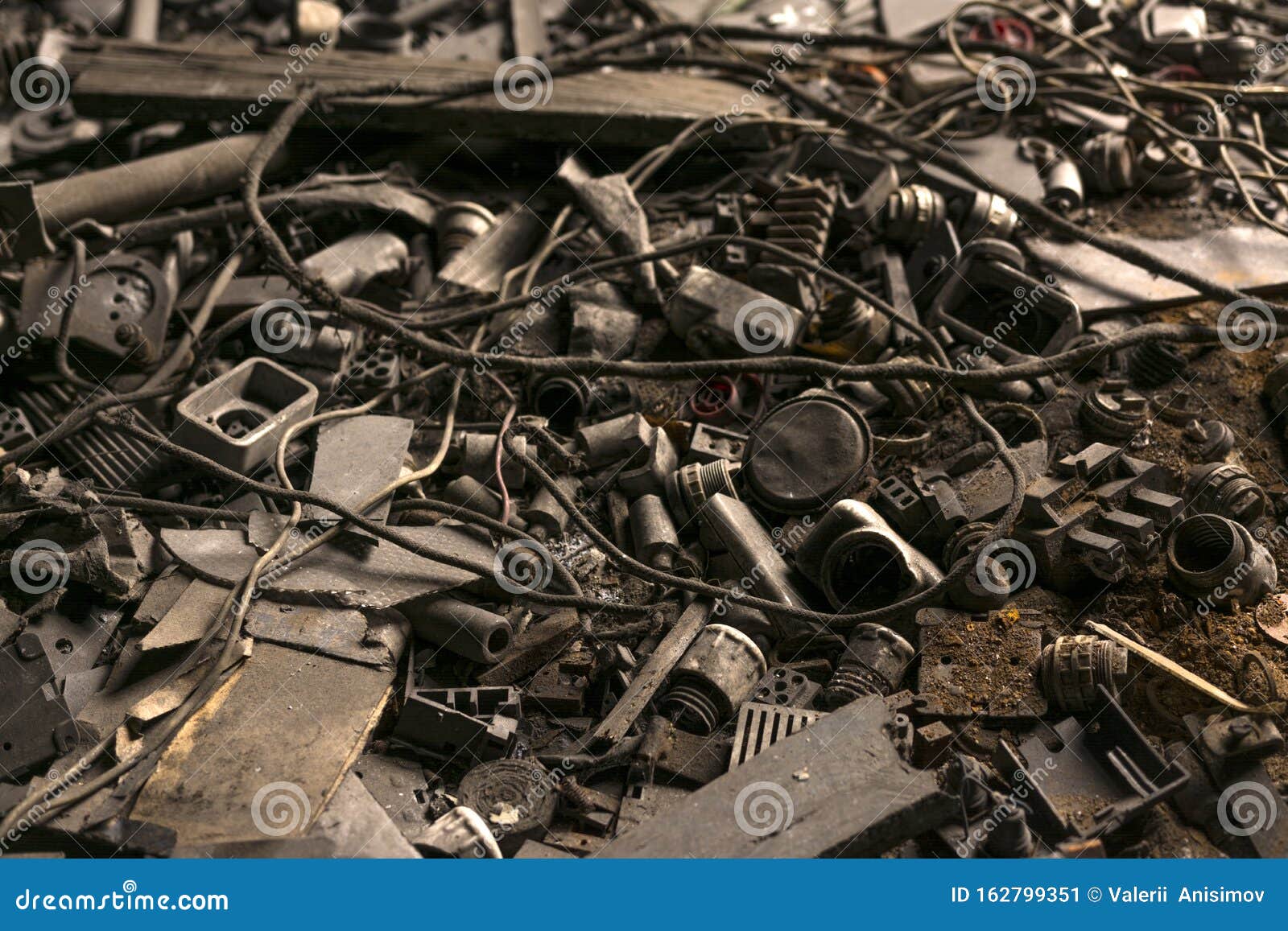 Electrical Wires and Components are Scattered on the Floor of the ...