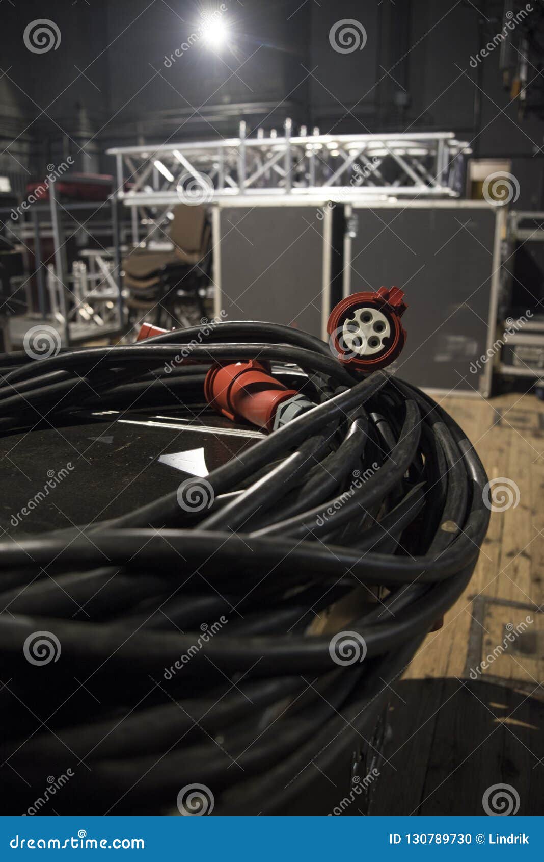 Electrical Wires for Concert Light. Stock Photo - Image of equipment ...