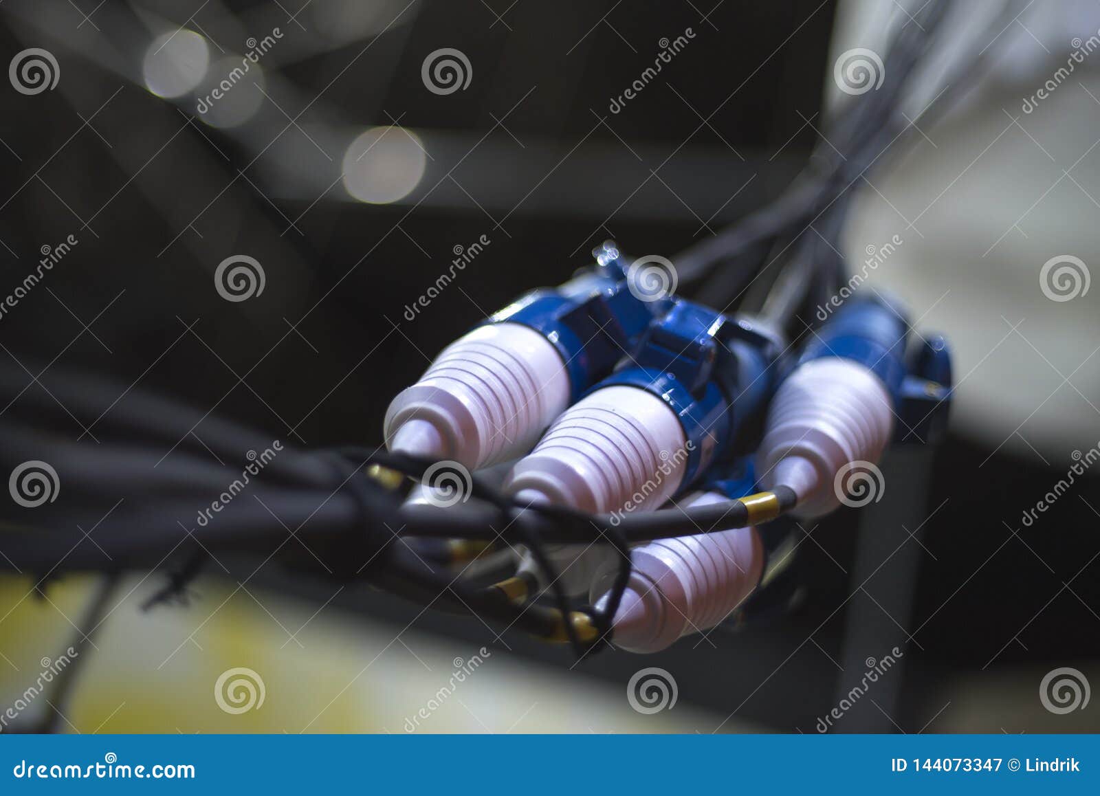 Electrical Wires for Concert Light Stock Image - Image of decoration ...