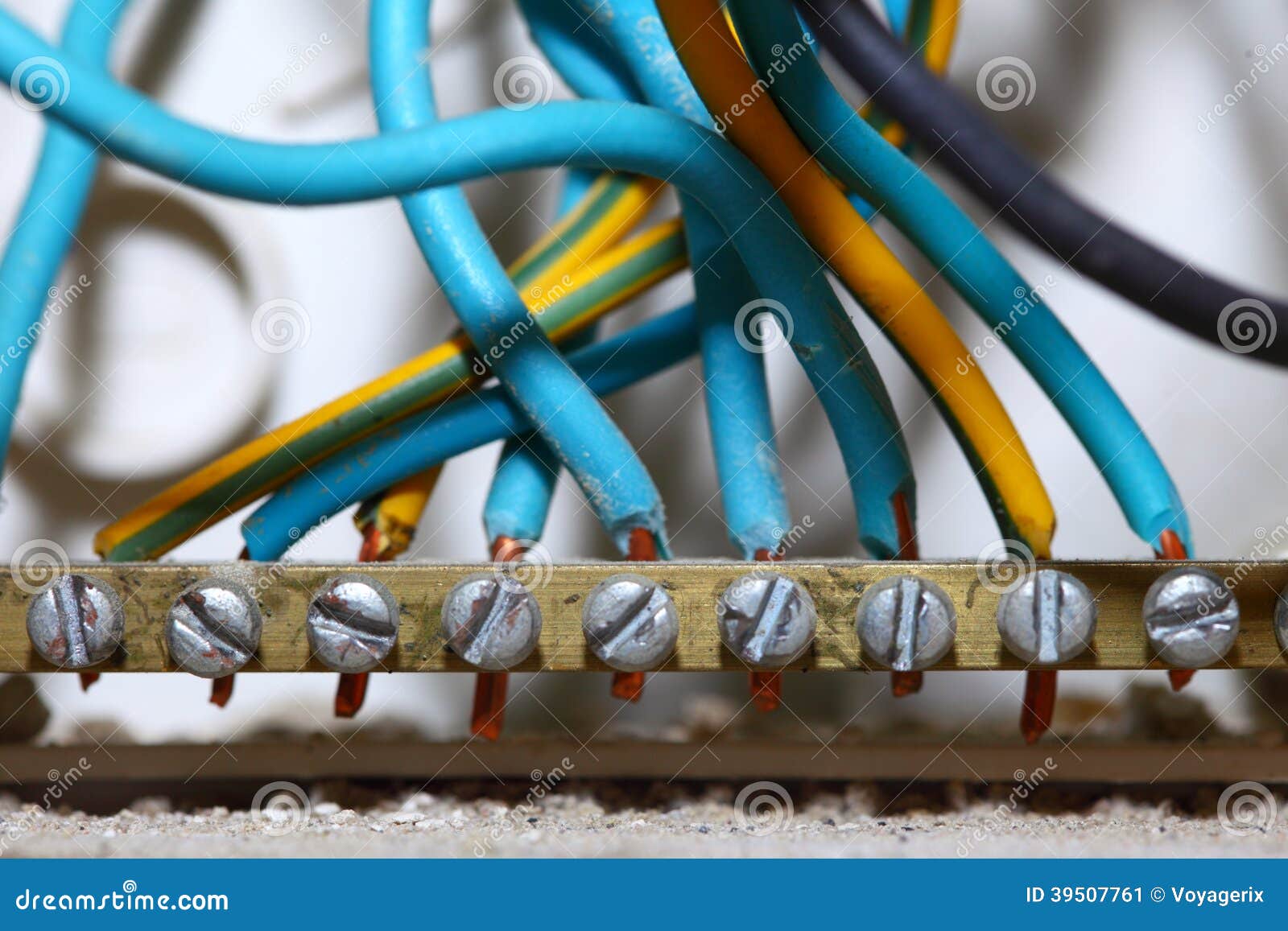 Electrical Wires at Construction Site Stock Image - Image of detail ...