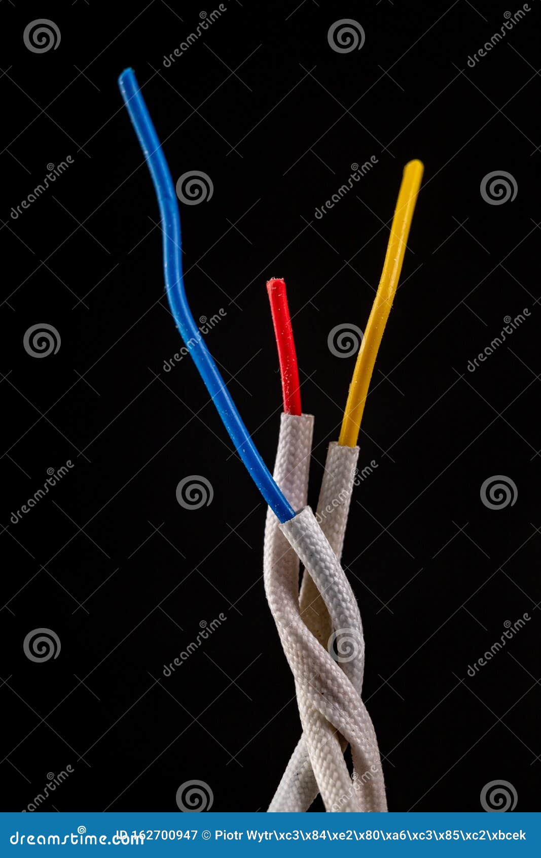 Electrical Wires in the Heating Device. Electrically Conductive Cable ...
