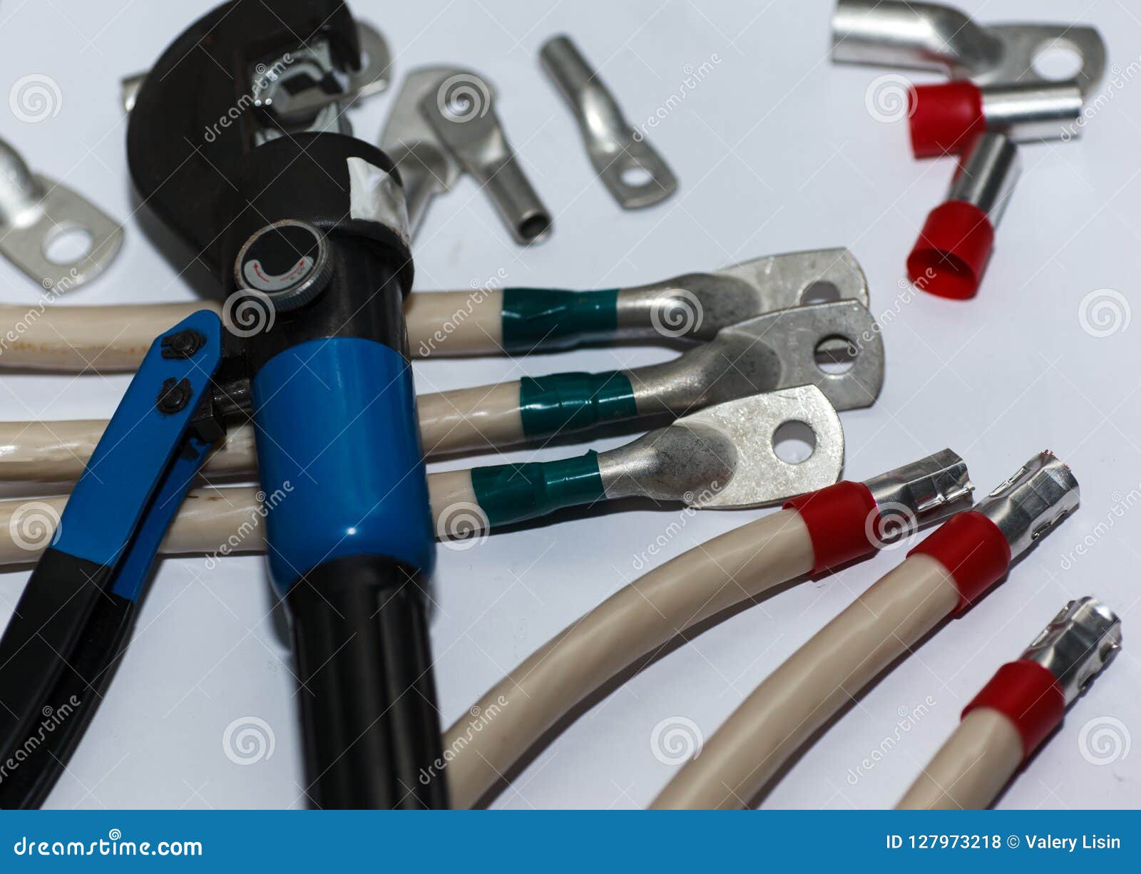 Electrical Wires and Hydraulic Press Stock Photo - Image of business ...