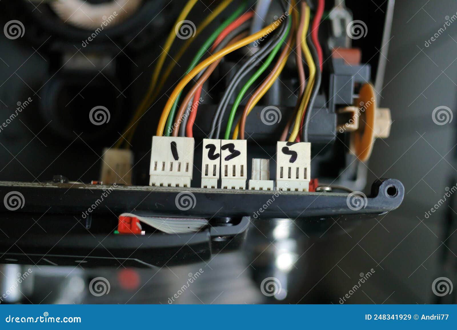 Electrical Wires Inside the Coffee Maker. Disassembly Coffeemaker Stock ...