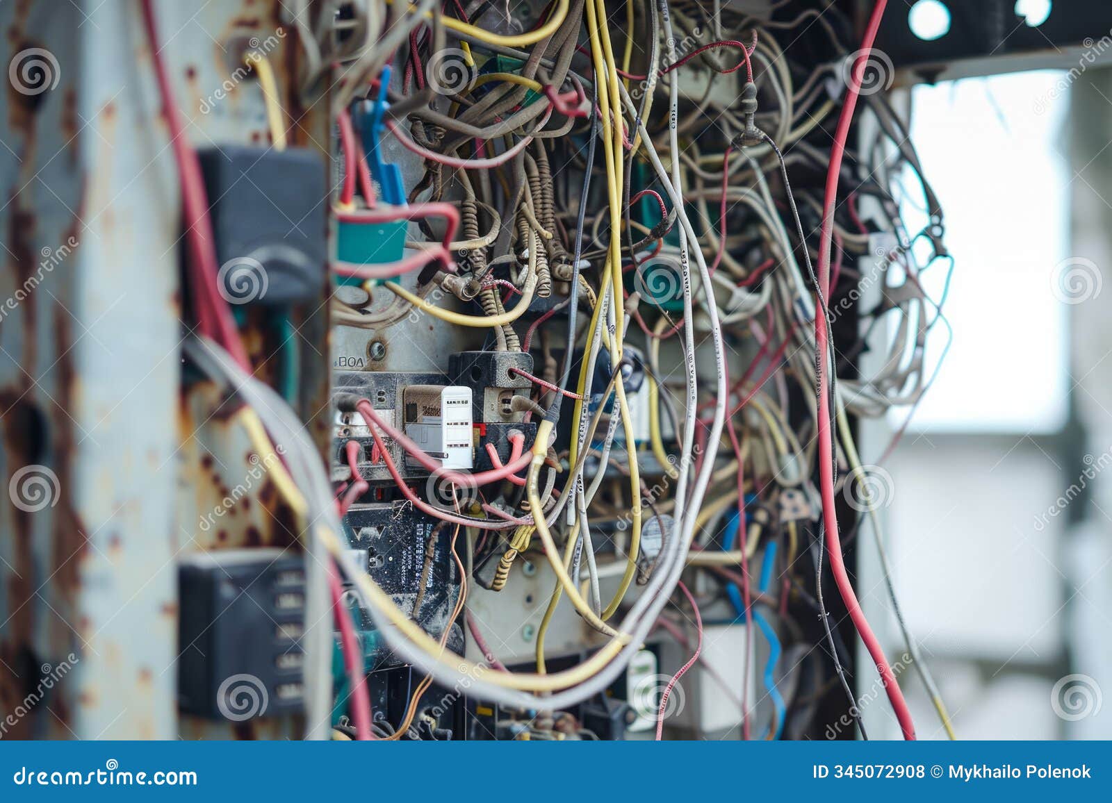 The Electrical Wires in the Phone Line Box Look Messy. Neural Network ...