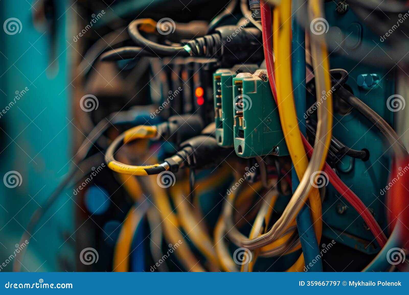 The Electrical Wires in the Phone Line Box Look Messy. Neural Network ...