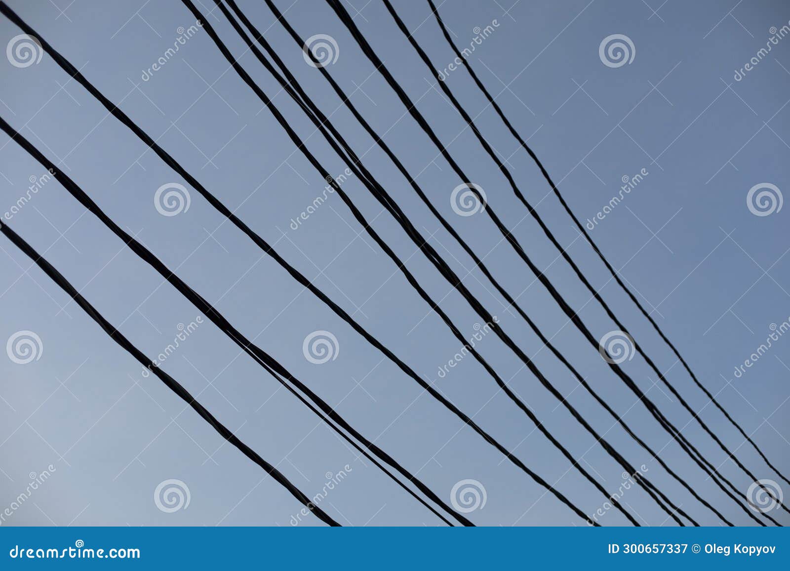 Electrical Wires on Pole. Many Wires Against Sky Stock Image - Image of ...