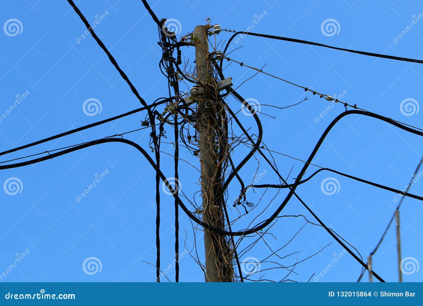 Power line wire stock photo. Image of electricity, electric - 132015864