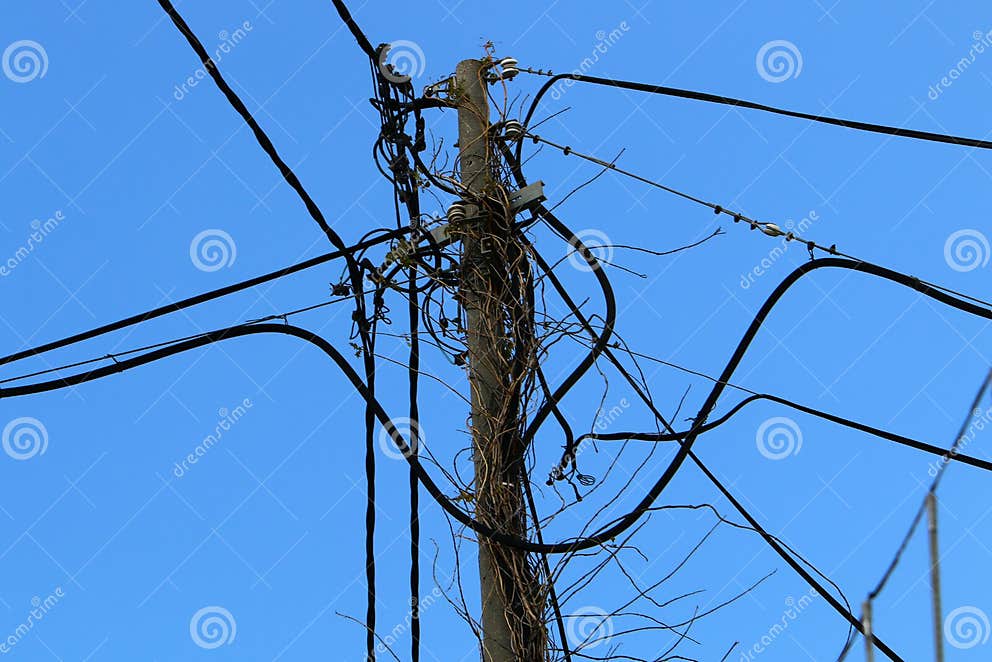 Power line wire stock photo. Image of electricity, electric - 132015864