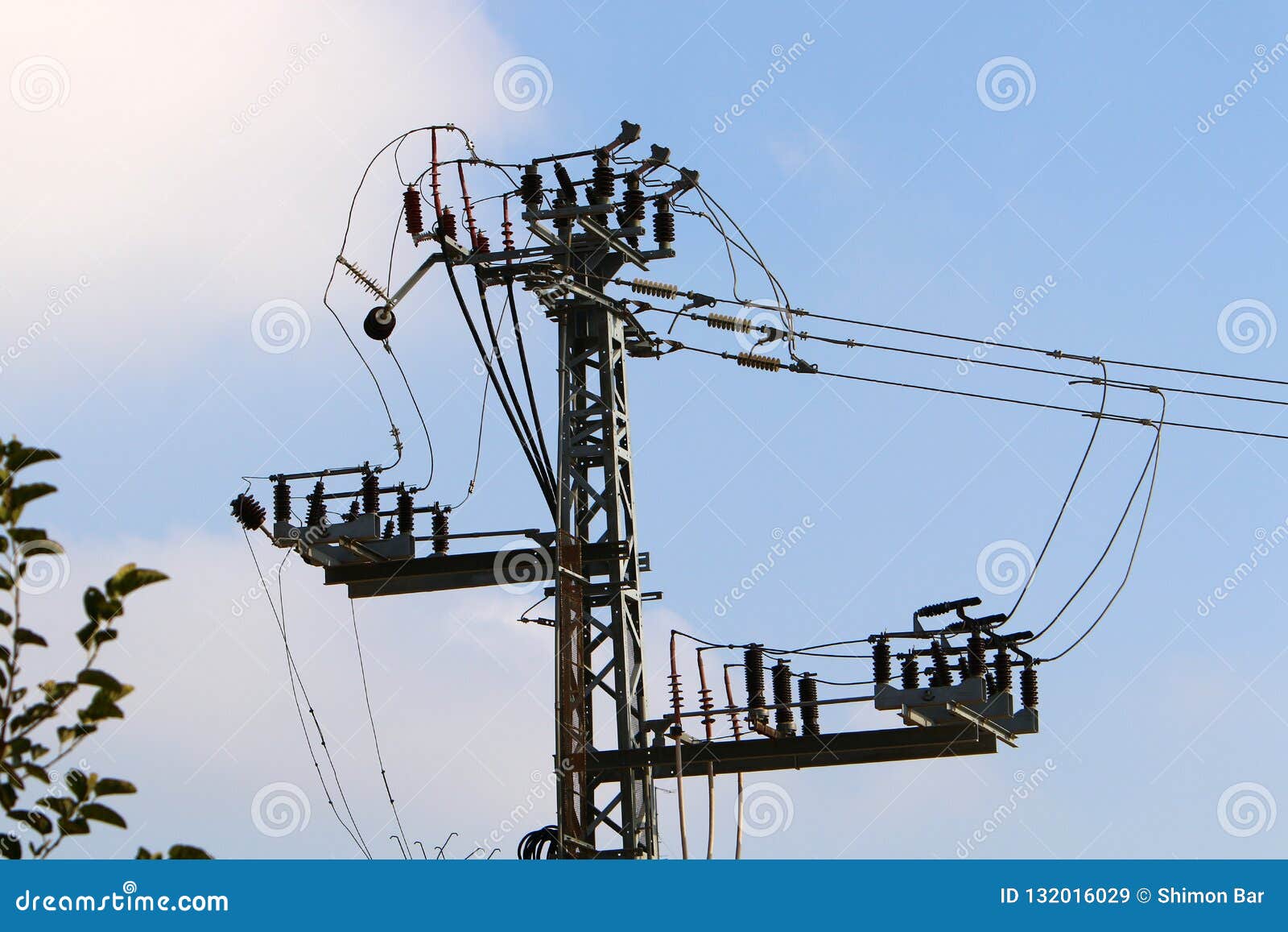 Power line wire stock image. Image of insulator, power - 132016029