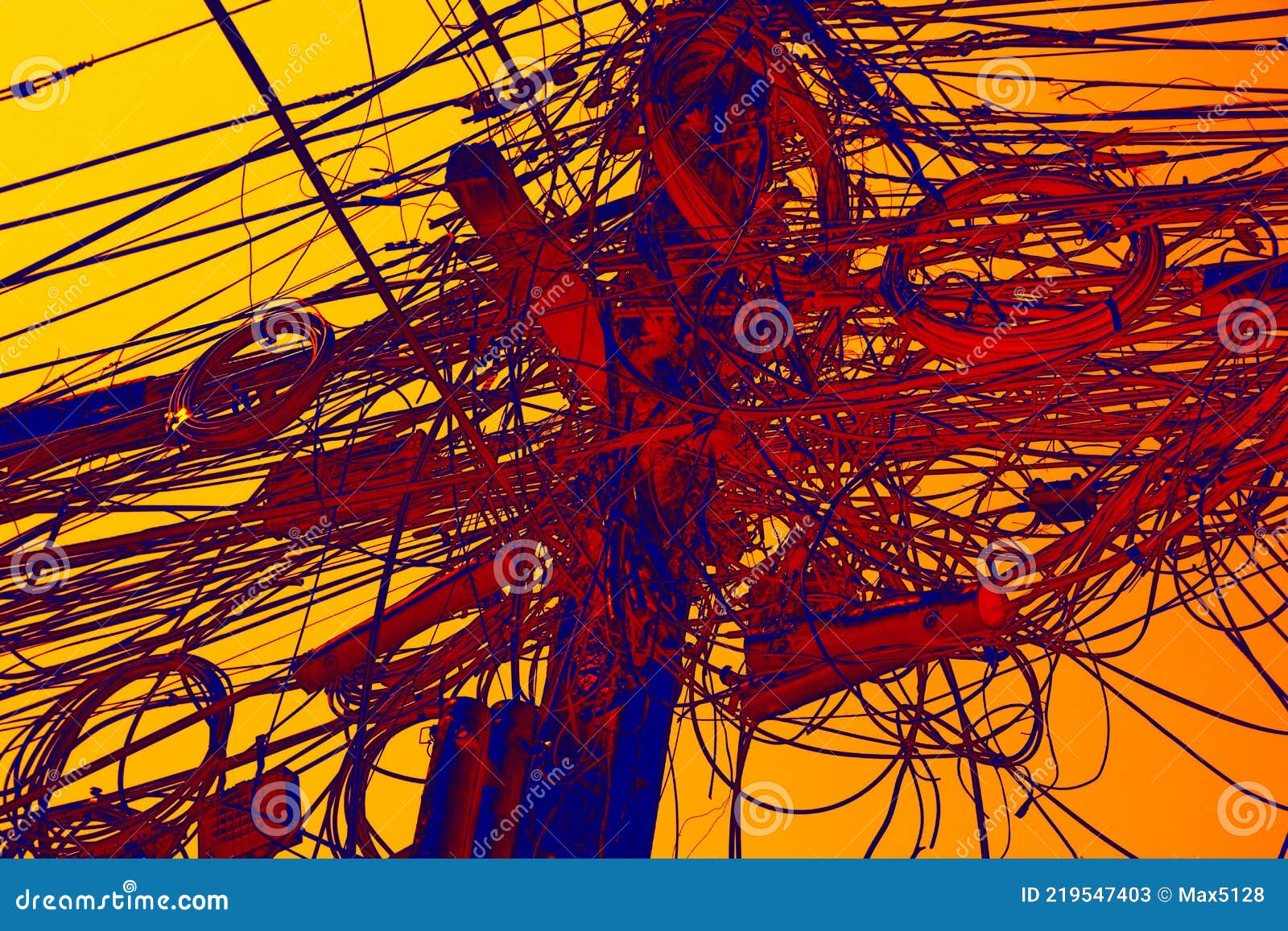 Electrical Wires Tangled Complex for Repair Stock Image - Image of ...