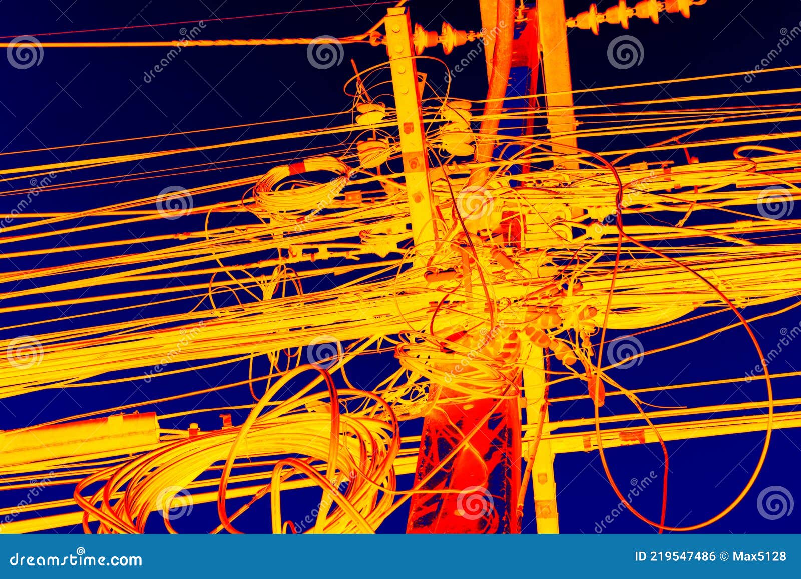 Electrical Wires Tangled Complex for Repair Stock Photo - Image of line ...