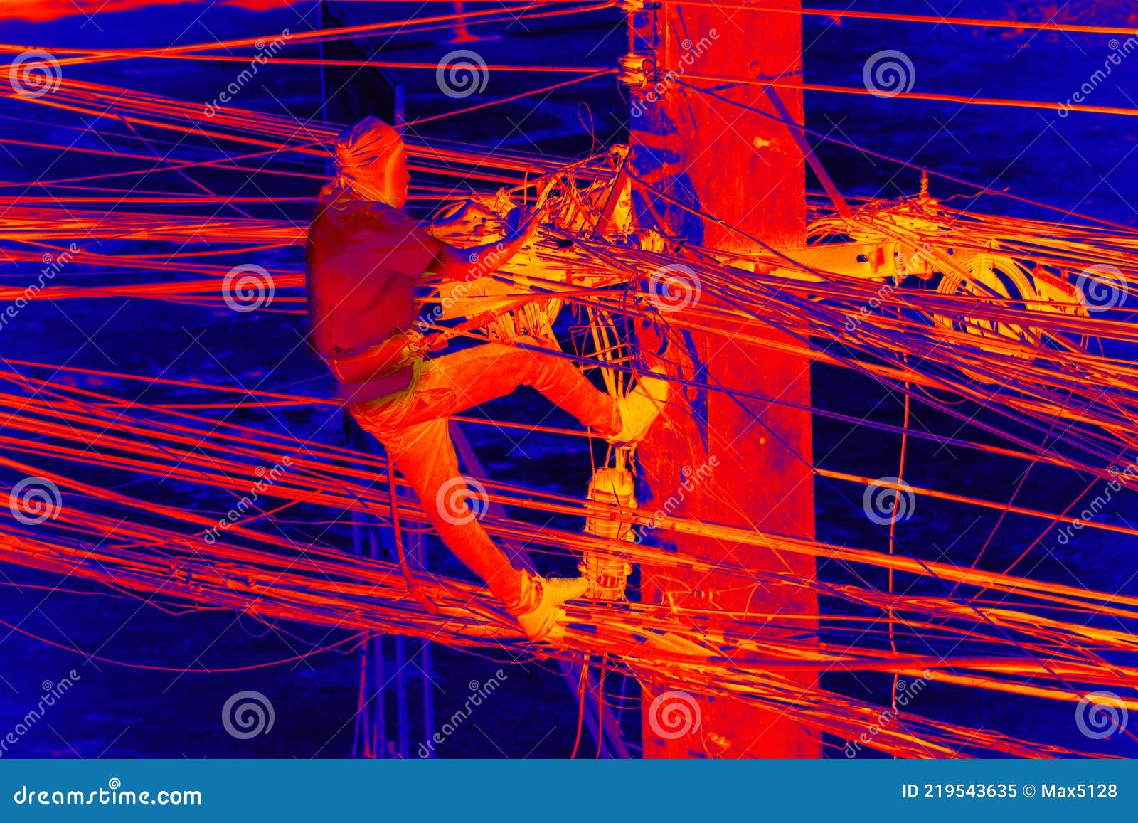 Electrical Wires Tangled Complex for Repair in Thermal Imager Stock ...