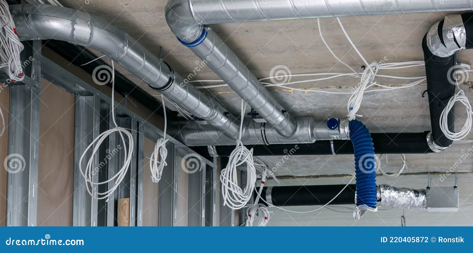 Electrical Wiring and Air Ventilation Duct System Installation in ...