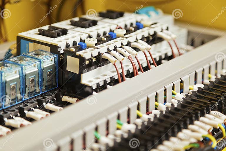 Electrical Wiring and Components Stock Photo - Image of connection ...