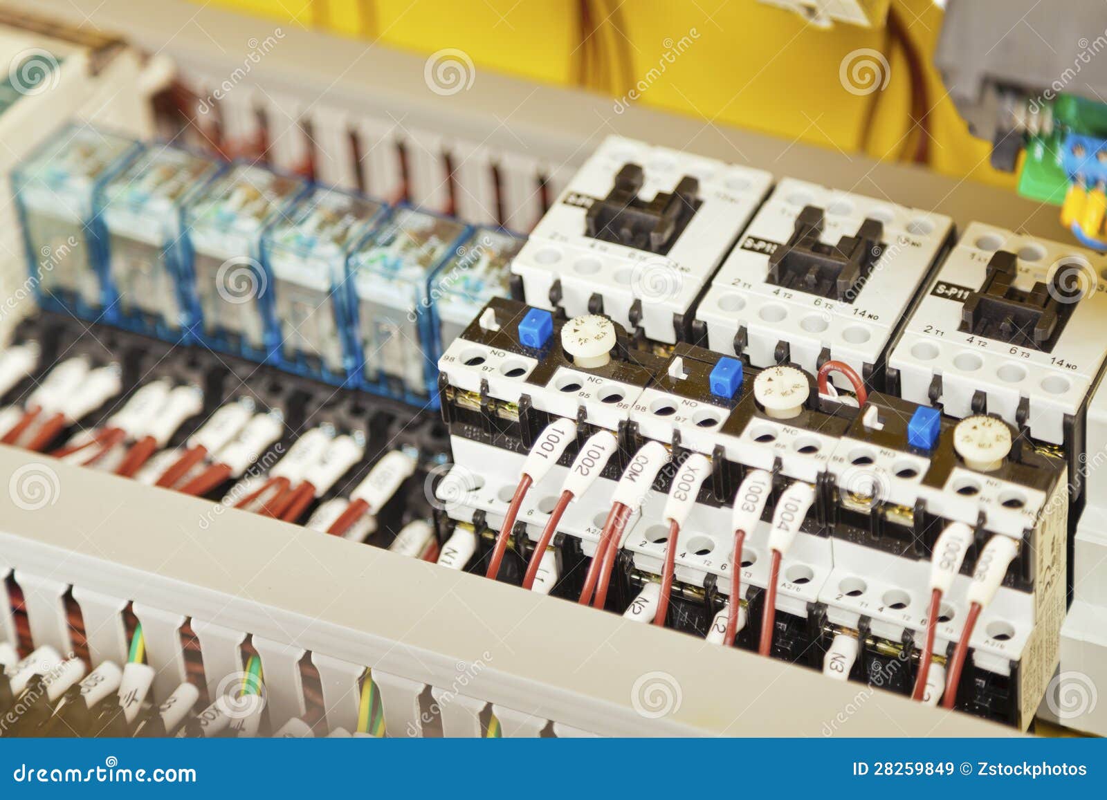 Electrical Wiring and Components Stock Image - Image of installation ...