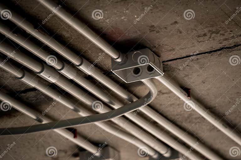 The Electrical Wiring at the Construction Site is Completed and ...