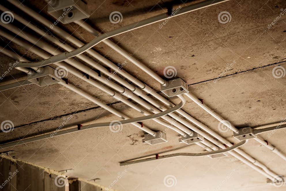 The Electrical Wiring at the Construction Site is Completed and ...