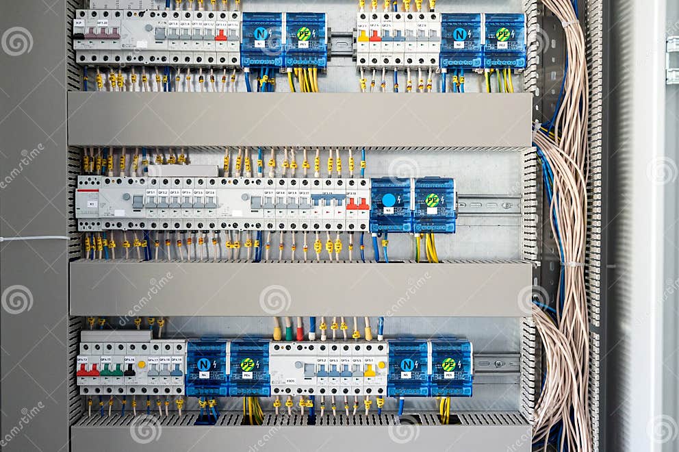 Electrical Wiring of the Electrical Cable and the Distribution Board in ...