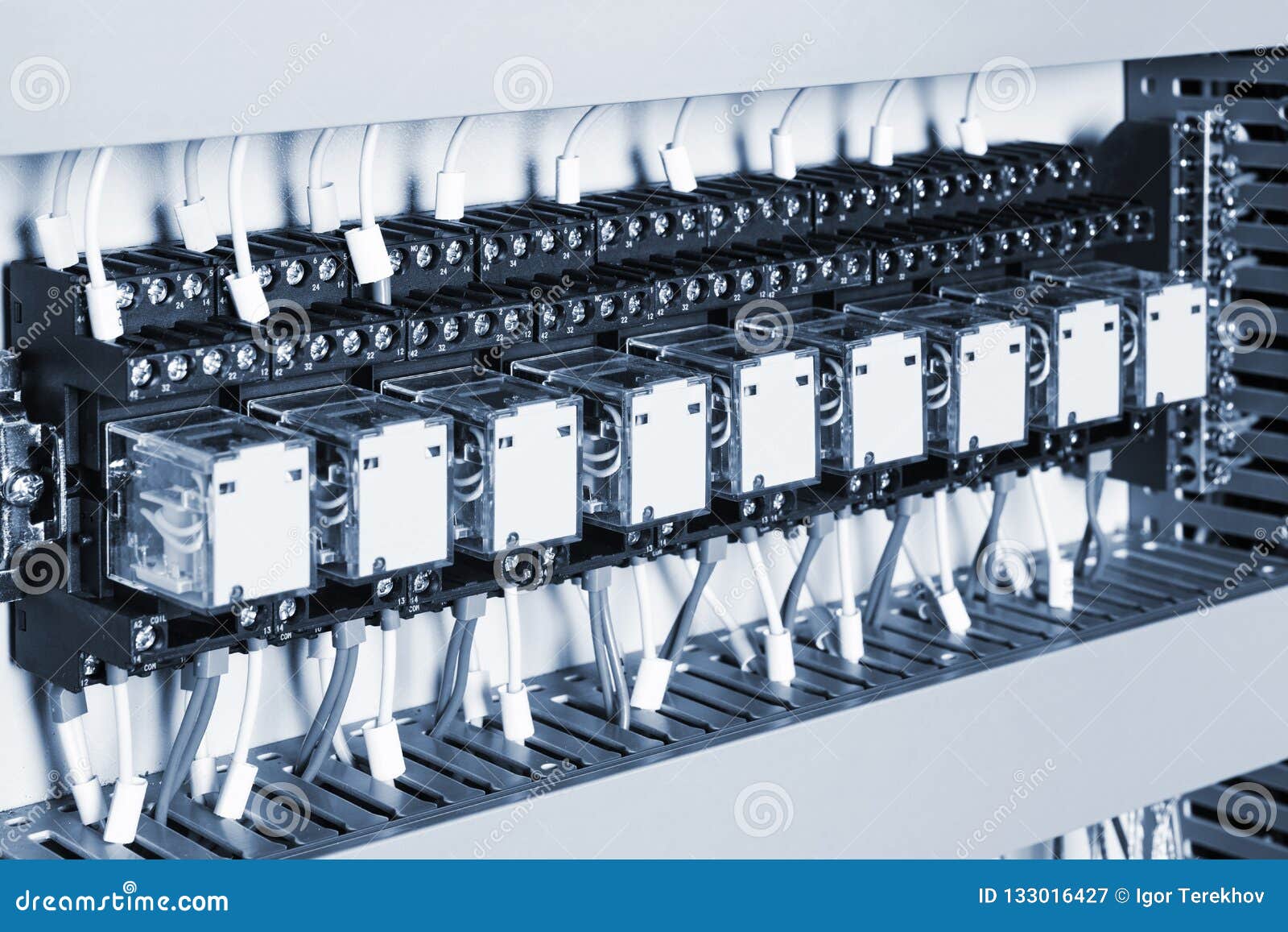 Fuse Control Panel Box With A Three Rows Of Dedicated Fuses Stock Image ...