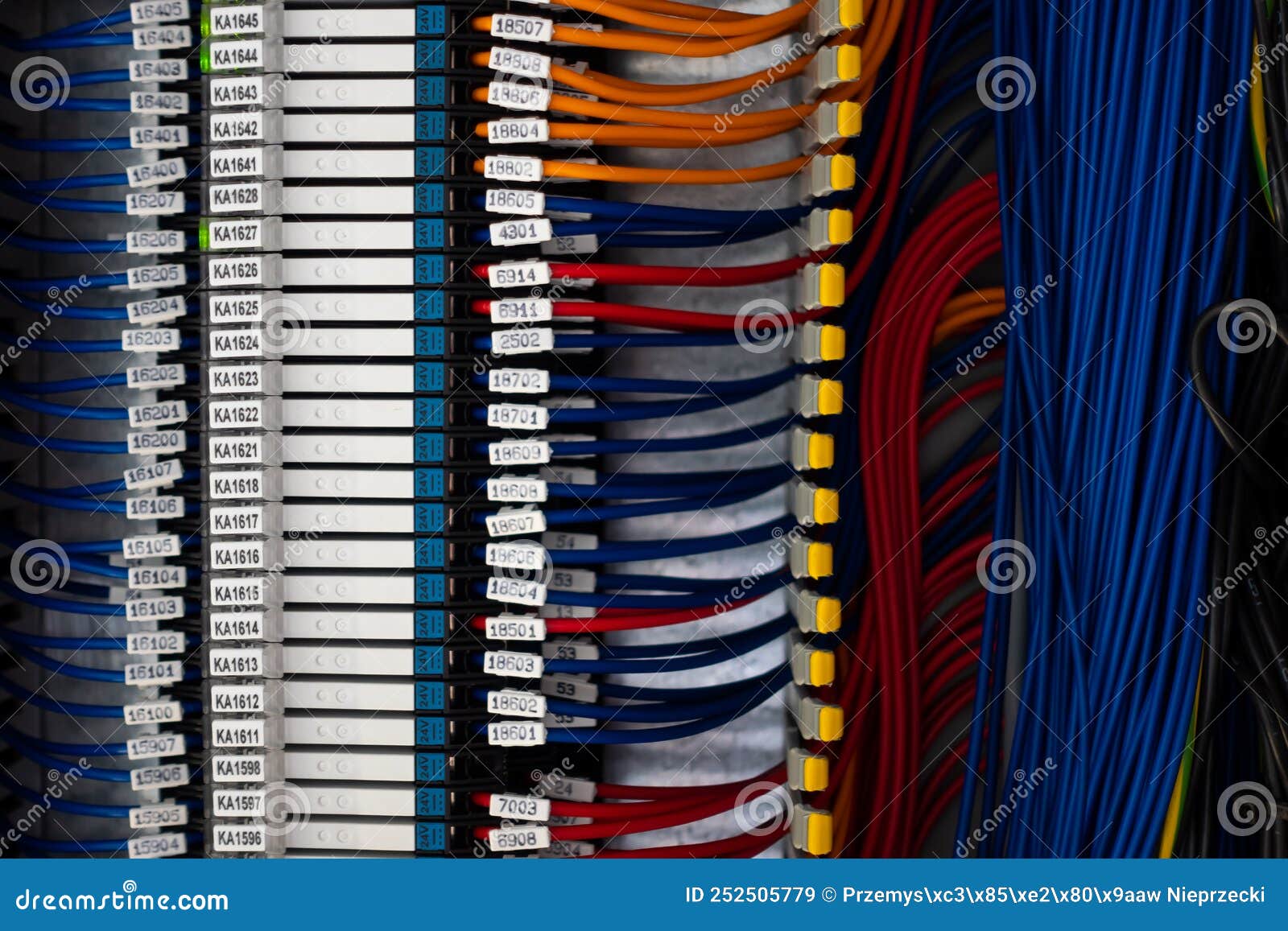 Electrical Wiring Harnesses Connected To Terminals in the Control ...