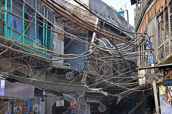 Electrical Wiring in India editorial stock photo. Image of distribute ...
