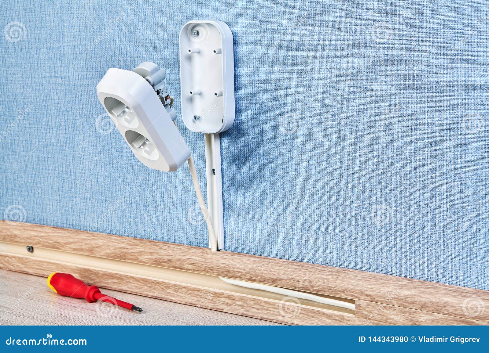 Electrical Wiring Installation of Socket Stock Photo - Image of ...