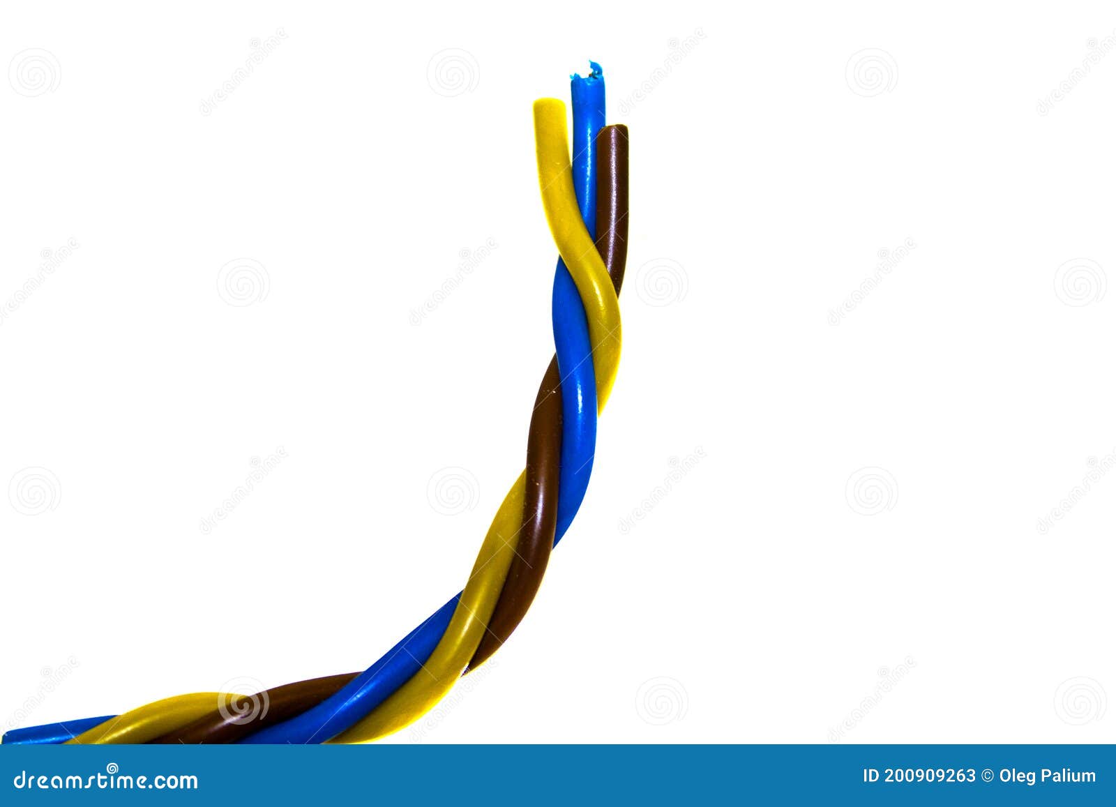 Electrical Wiring Isolated on White Background Stock Image - Image of ...