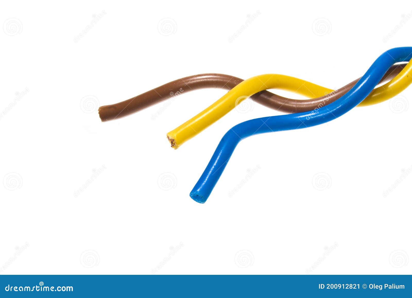Electrical Wiring Isolated on White Background Stock Image - Image of ...