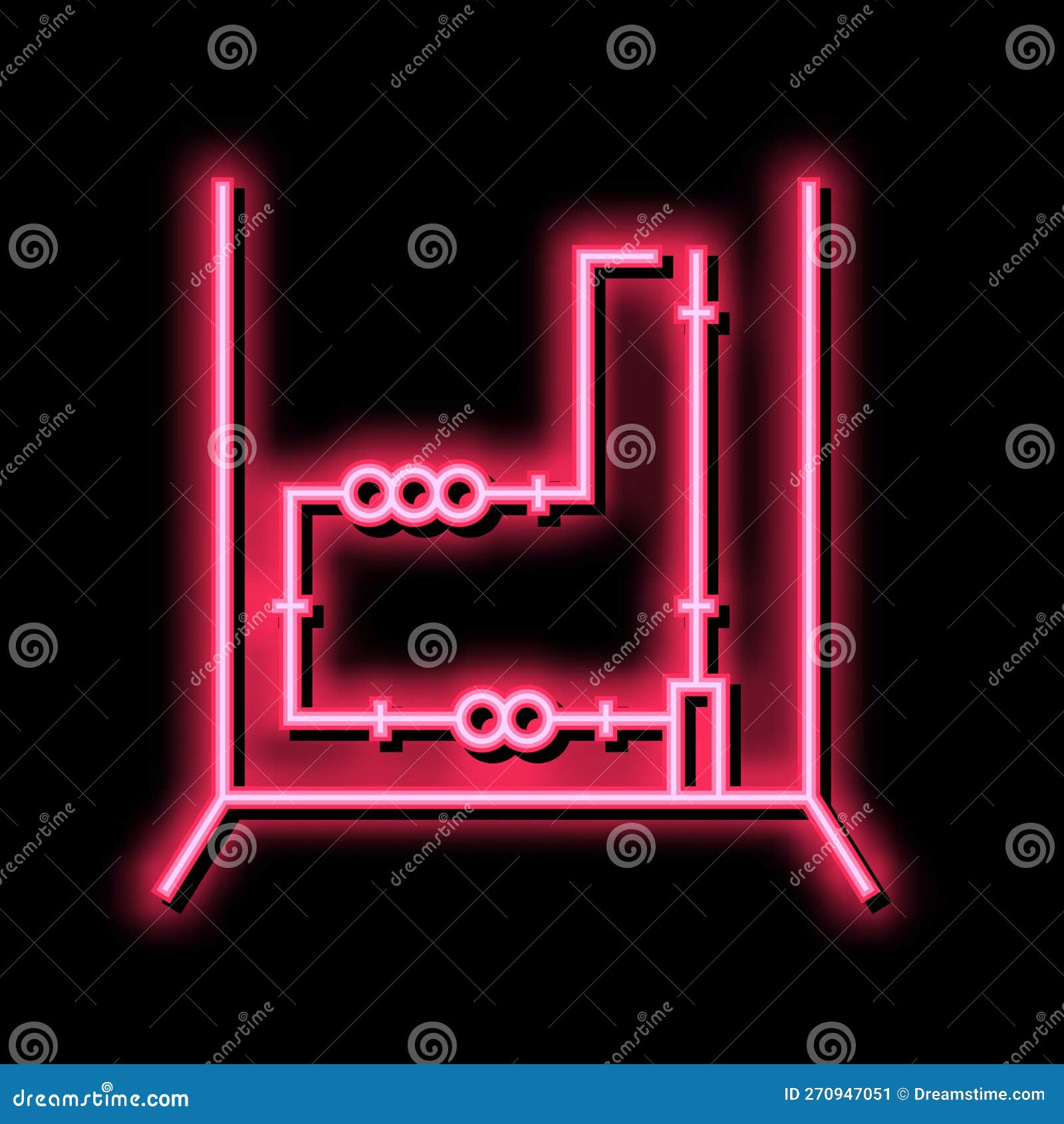 Electrical Wiring Neon Glow Icon Illustration Stock Vector ...