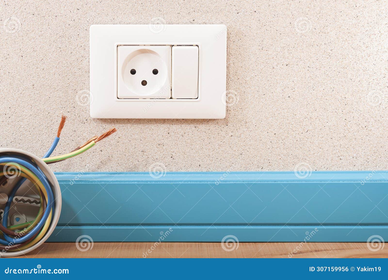 Electrical Wiring in a New House Stock Photo - Image of panel, workwear ...