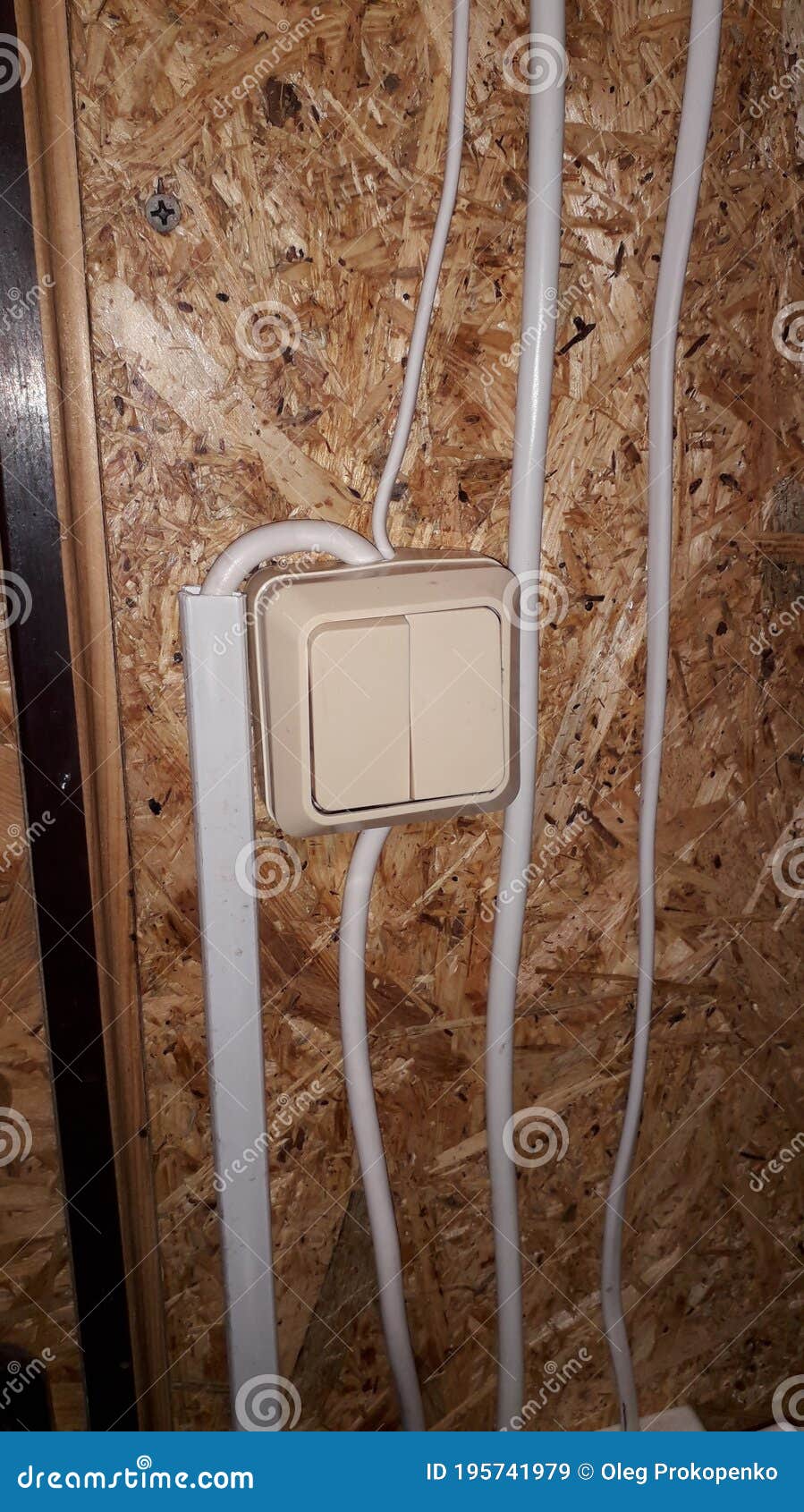 Electrical Wiring of Wires, Sockets and Lamps in the Interior of the ...