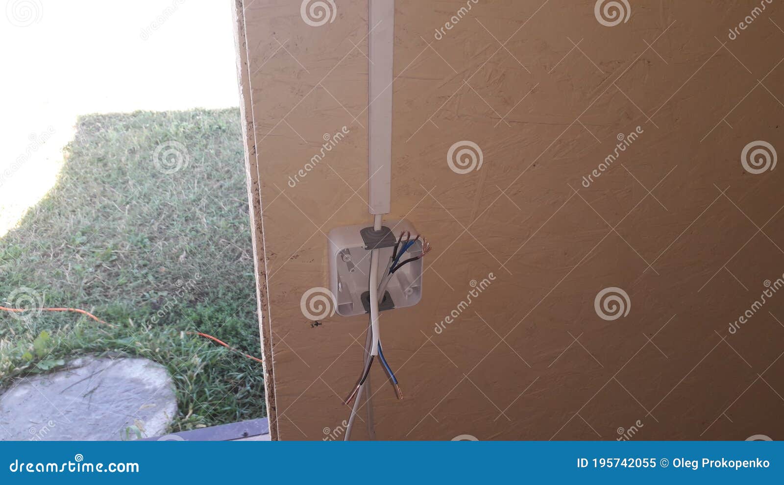 Electrical Wiring of Wires, Sockets and Lamps in the Interior of the ...
