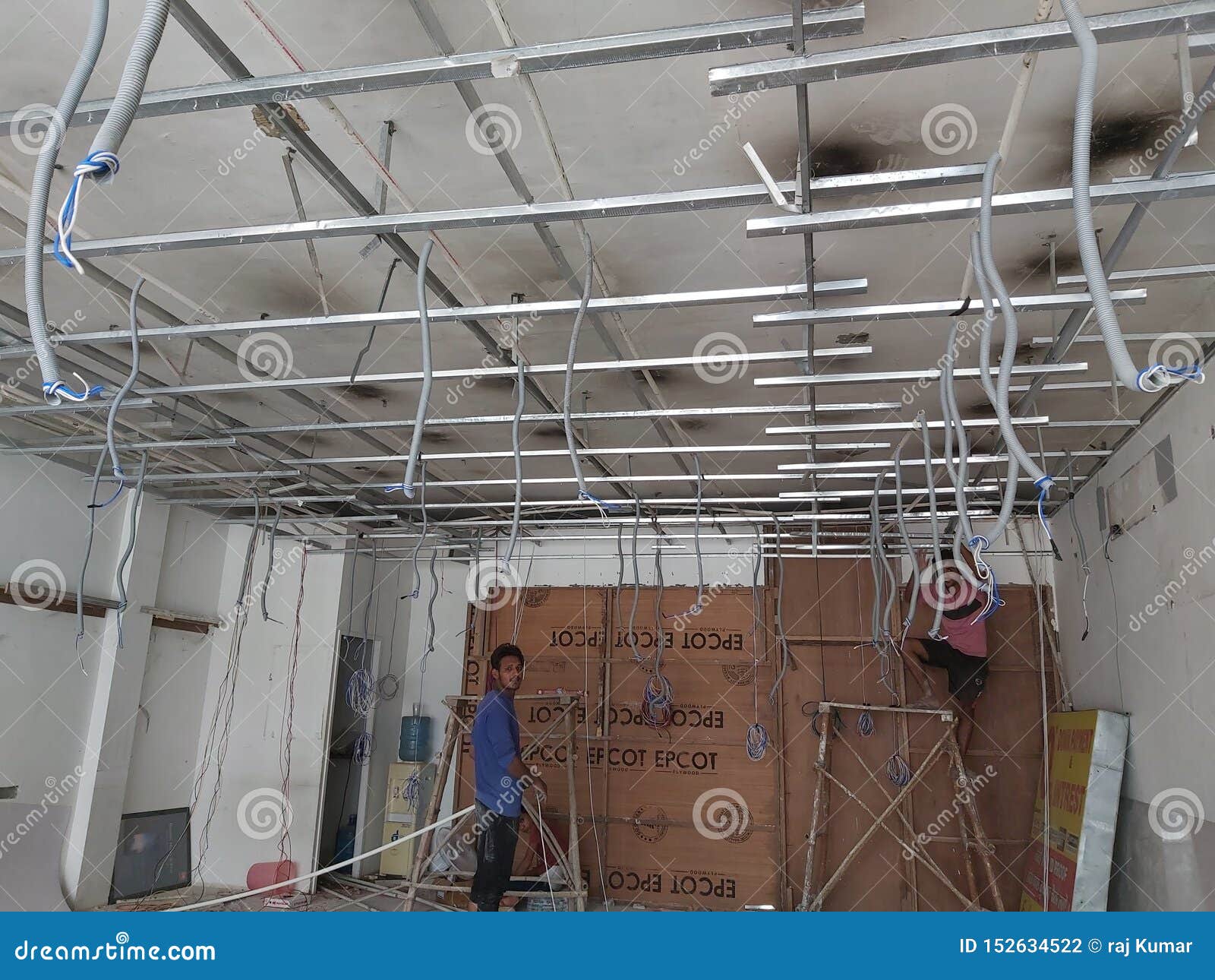 Electrical work editorial photography. Image of silen - 152634522