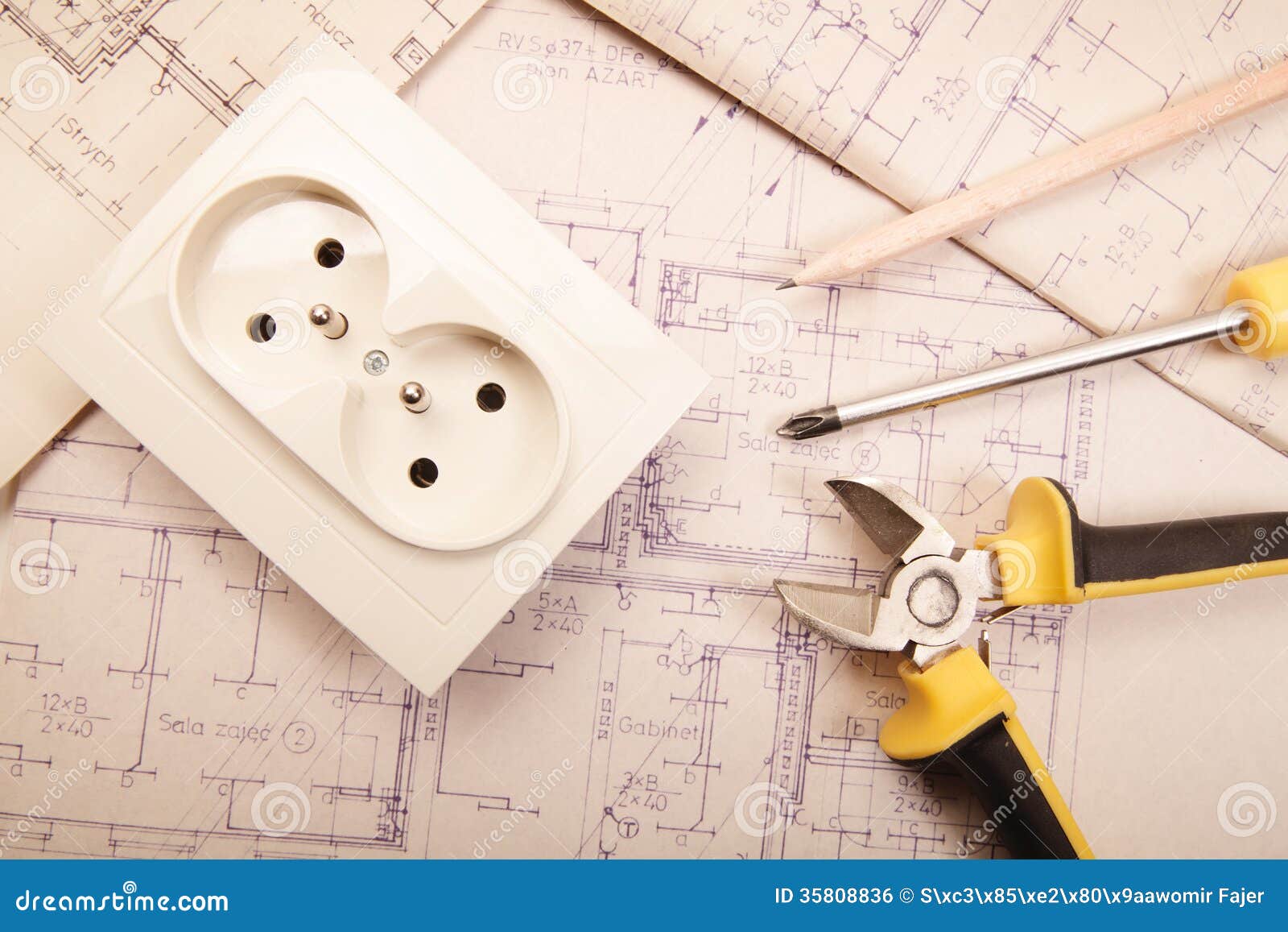 Electrical work stock photo. Image of home, industry - 35808836